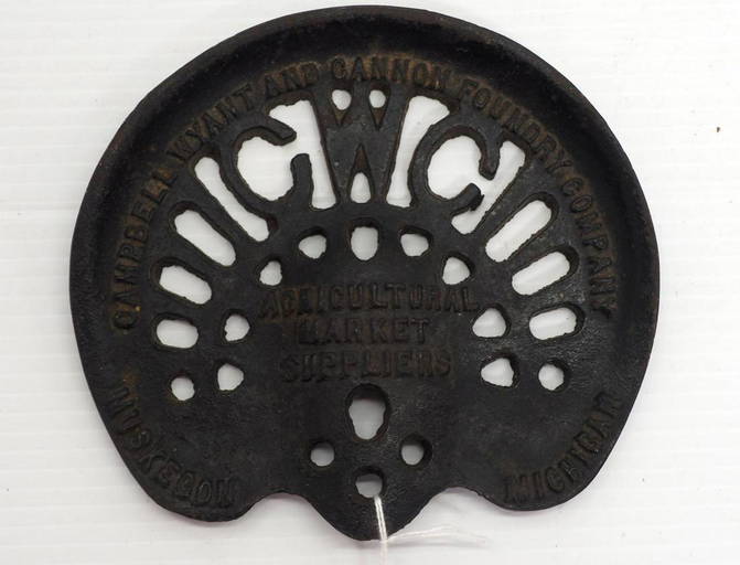 Cast Iron Cwc Cut Out Collectors Seat