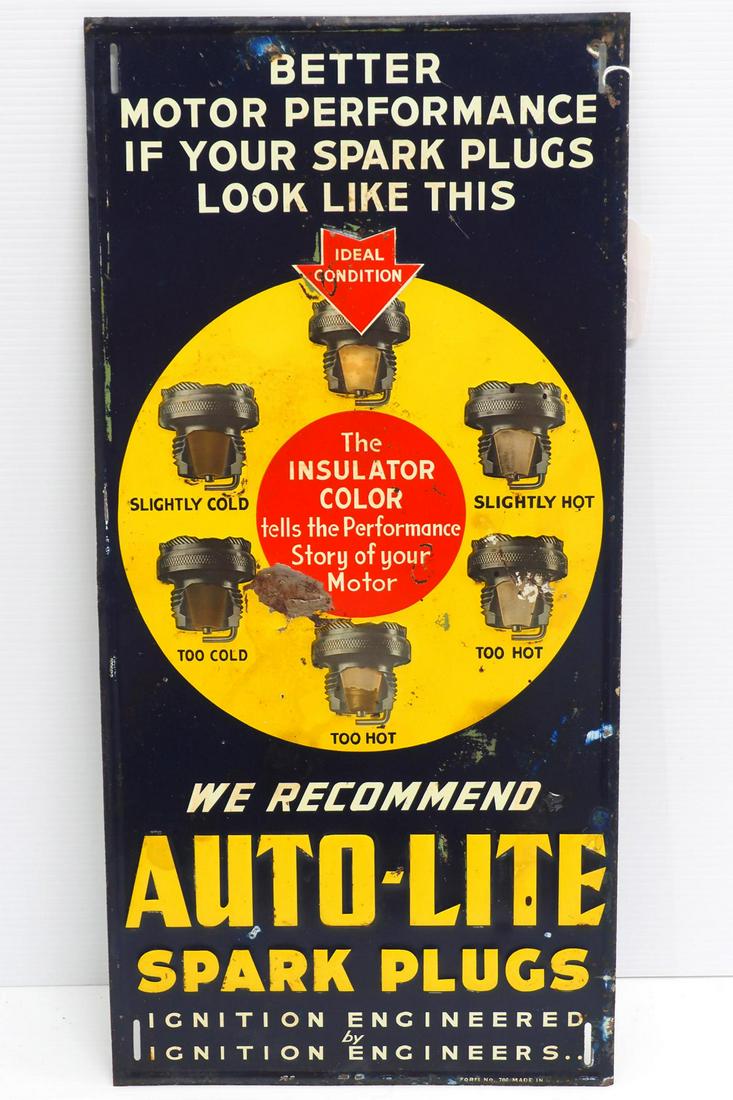 Auto Lite Spark Plugs Sign