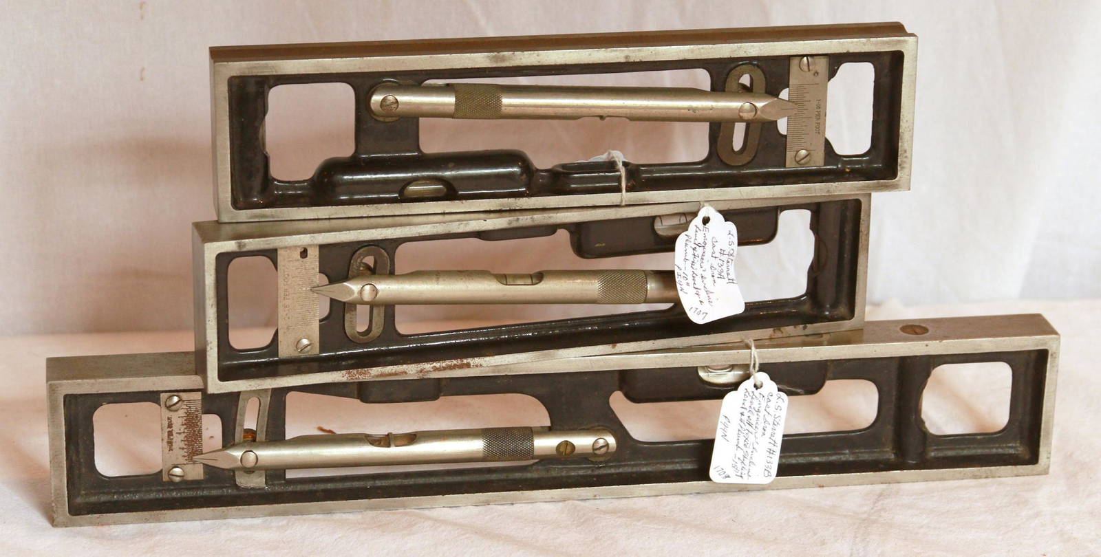 (3) L.s. Starrett Incline Levels Auction