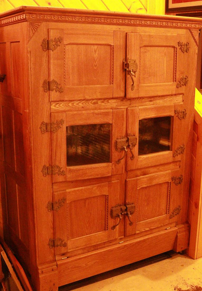 6-door Oak Commercial Victorian Ice Box Auction