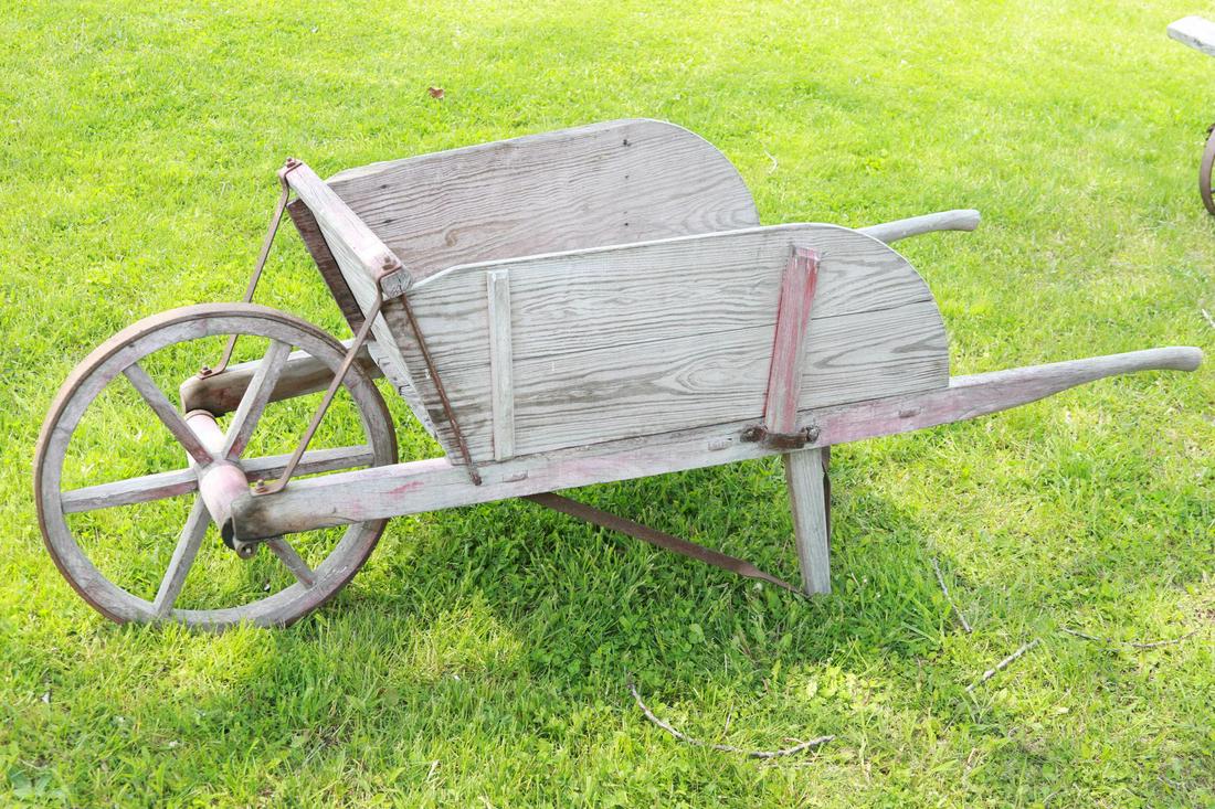 Early Wooden Wheelbarrow Auction