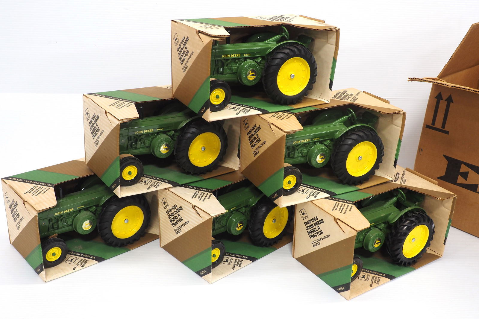 (6) Ertl John Deere Model R Tractors