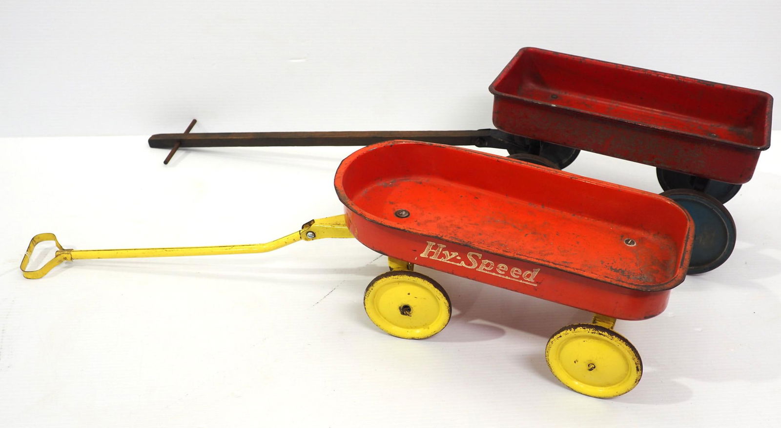 (2) Metal Toy Wagons Auction
