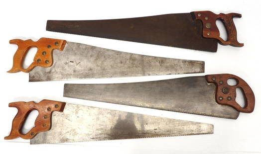 (4) Disston Hand Saws