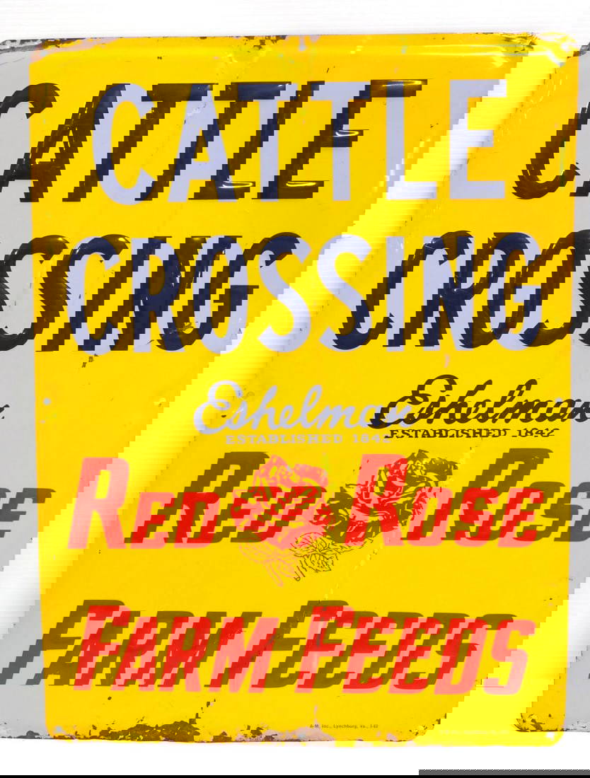 Red Rose Farm Feeds Cattle Crossing Sign Auction