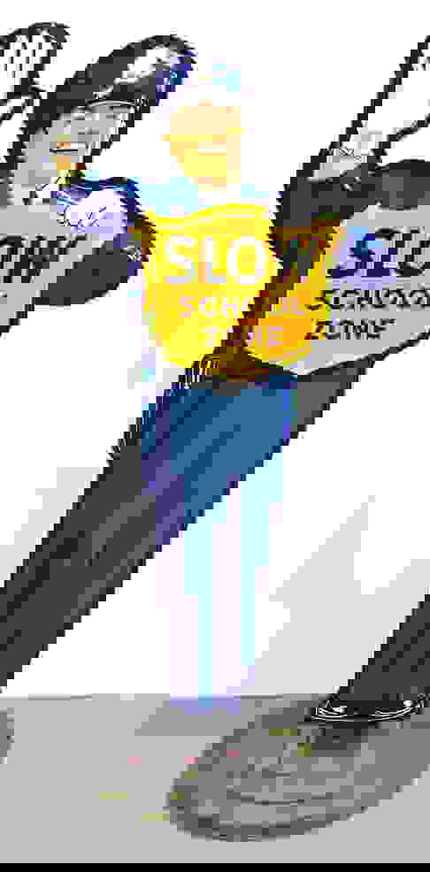 Coca Cola Slow School Zone Policeman Sign Auction