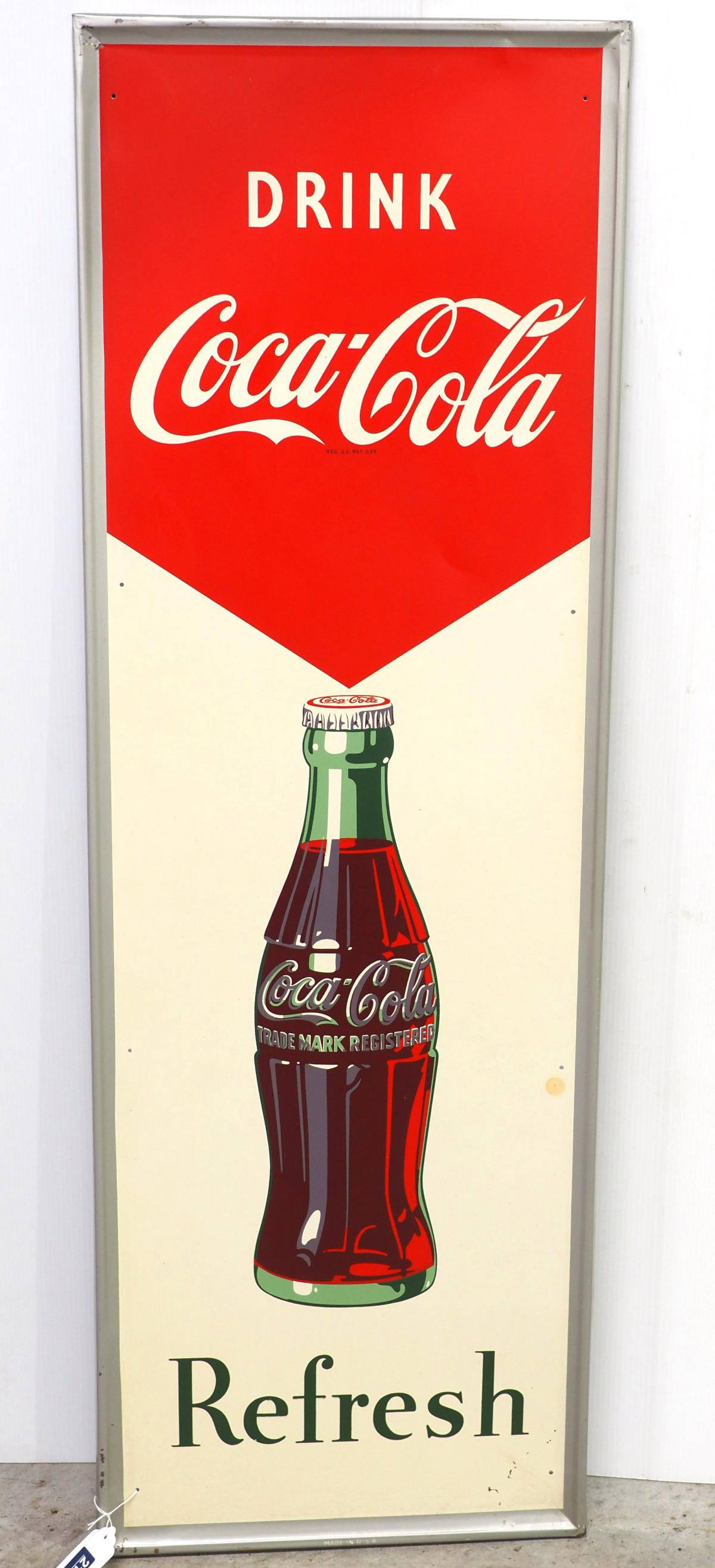 Drink Coca Cola Refresh Sign Auction