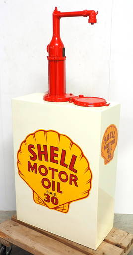 30 Gal. Lubester Restored To Shell Motor Oil