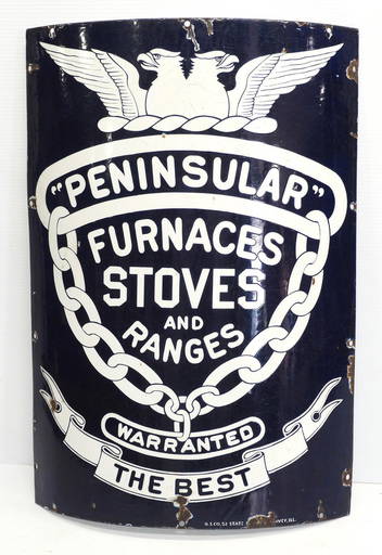 Carved Peninsular Furnaces Sign