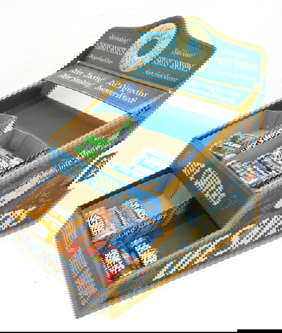 Tin Countertop Lifesavers Candy Display Rack Auction