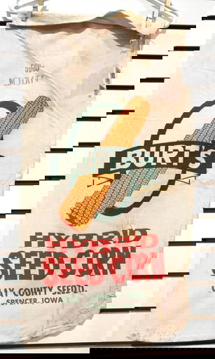 Burt's Hybrid Cloth Seed Corn Bag