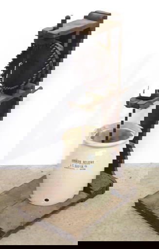 Hand Crank Butter Churn With Crock