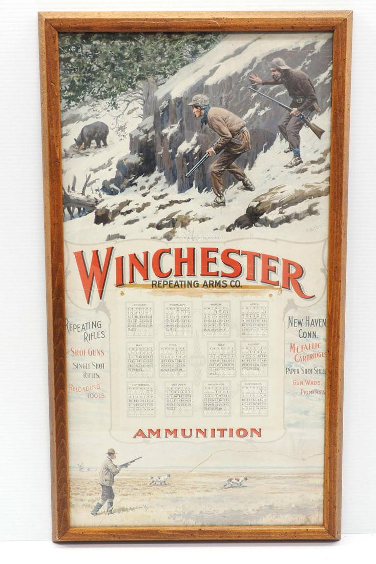 1899 Calendar For Winchester Repeating Arms Co Auction