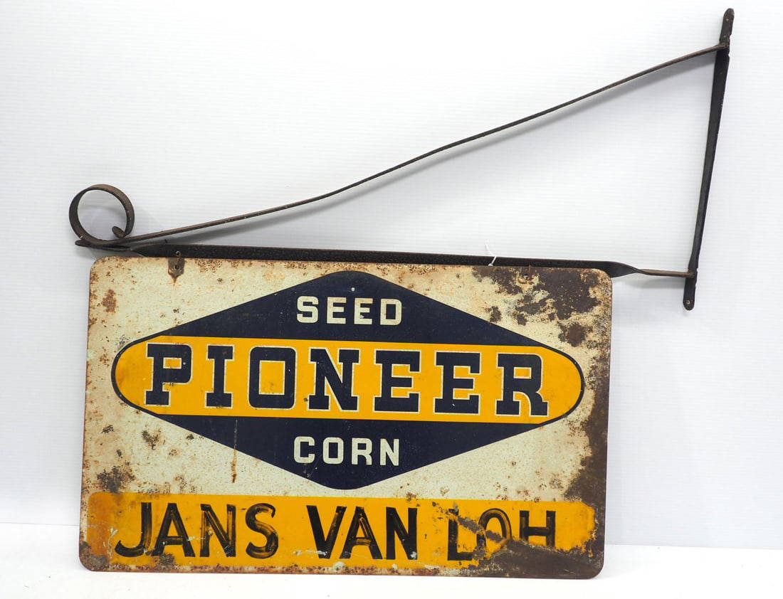 Pioneer Seed Corn Sign With Hanger Auction