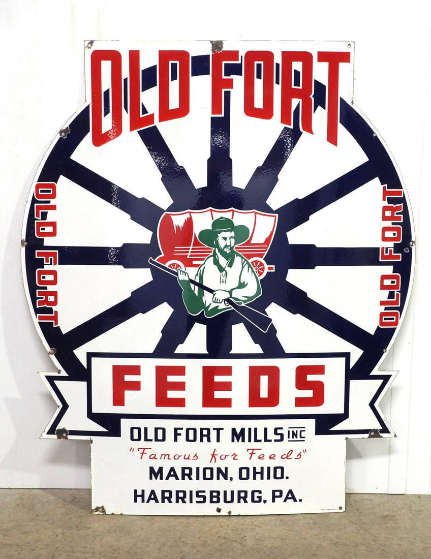 Old Fort Feeds Sign Auction