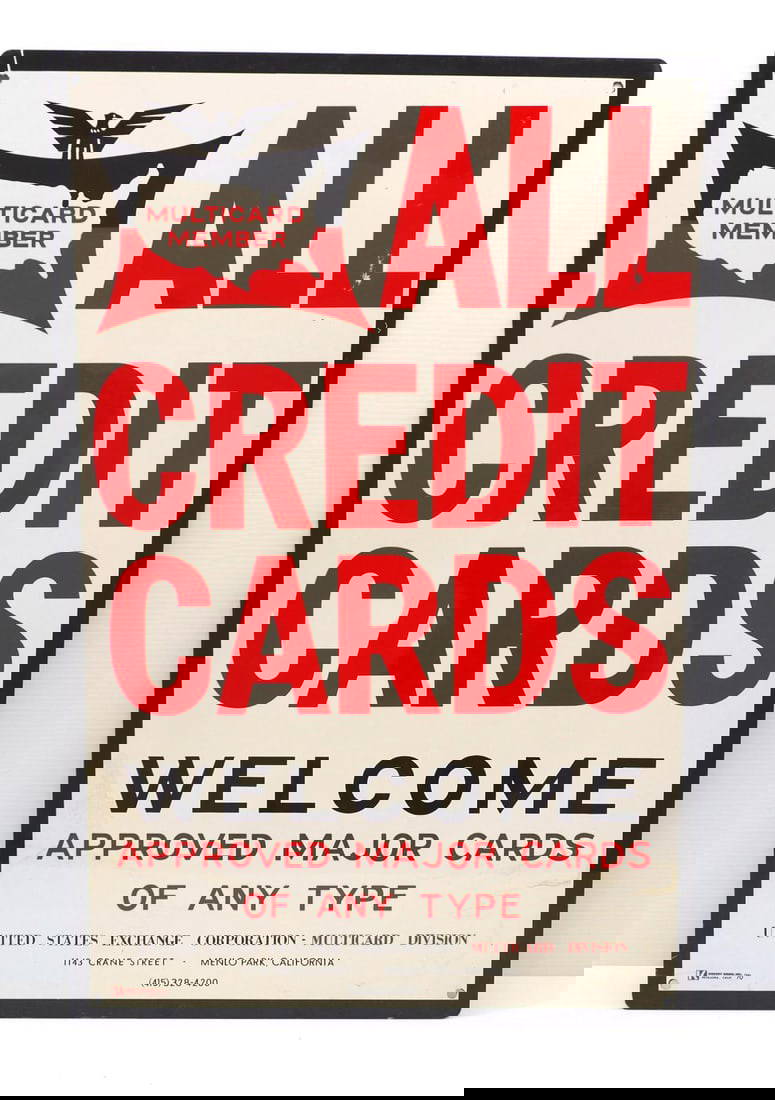 Multicard Member All Credit Card Welcome Sign Auction