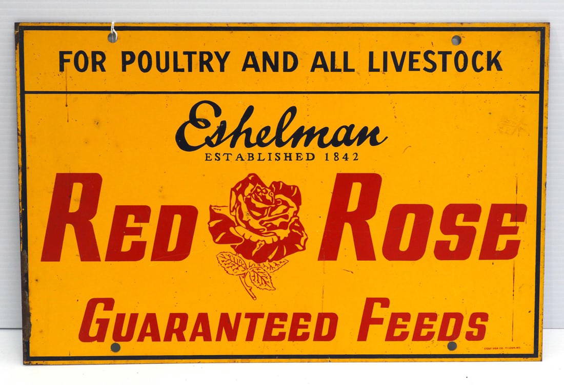 Red Rose Feeds Sign Auction