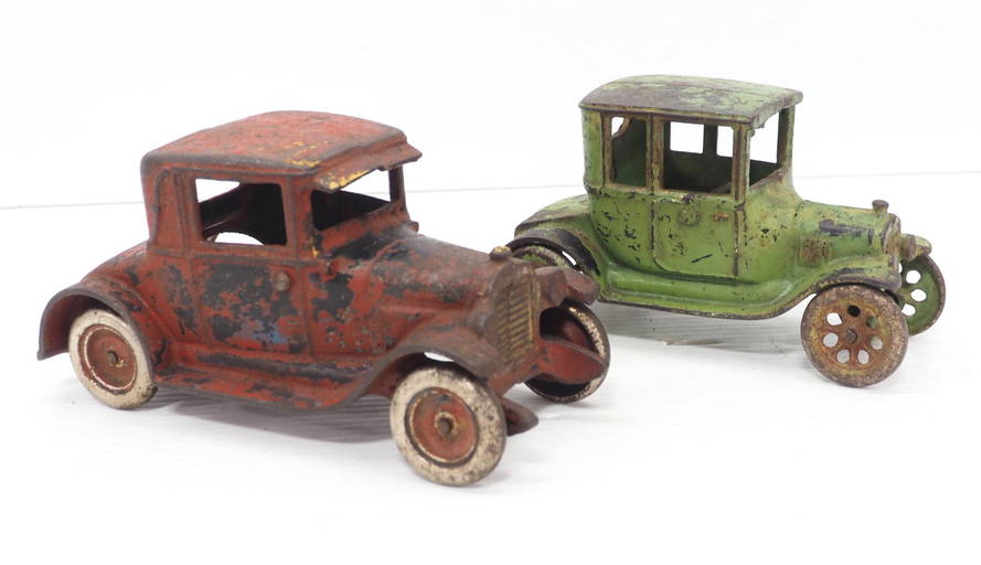 (2) Cast Iron Model T Cars