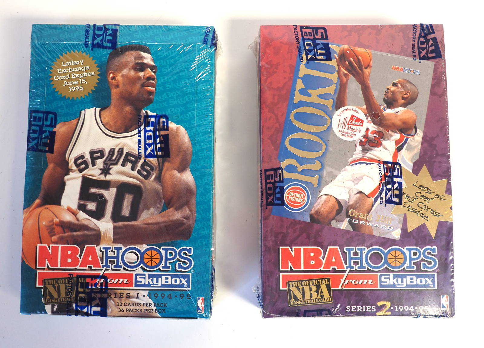 (2) 1994-95 Skybox Nba Hoops Series 1 & 2 Hobby Boxes Auction