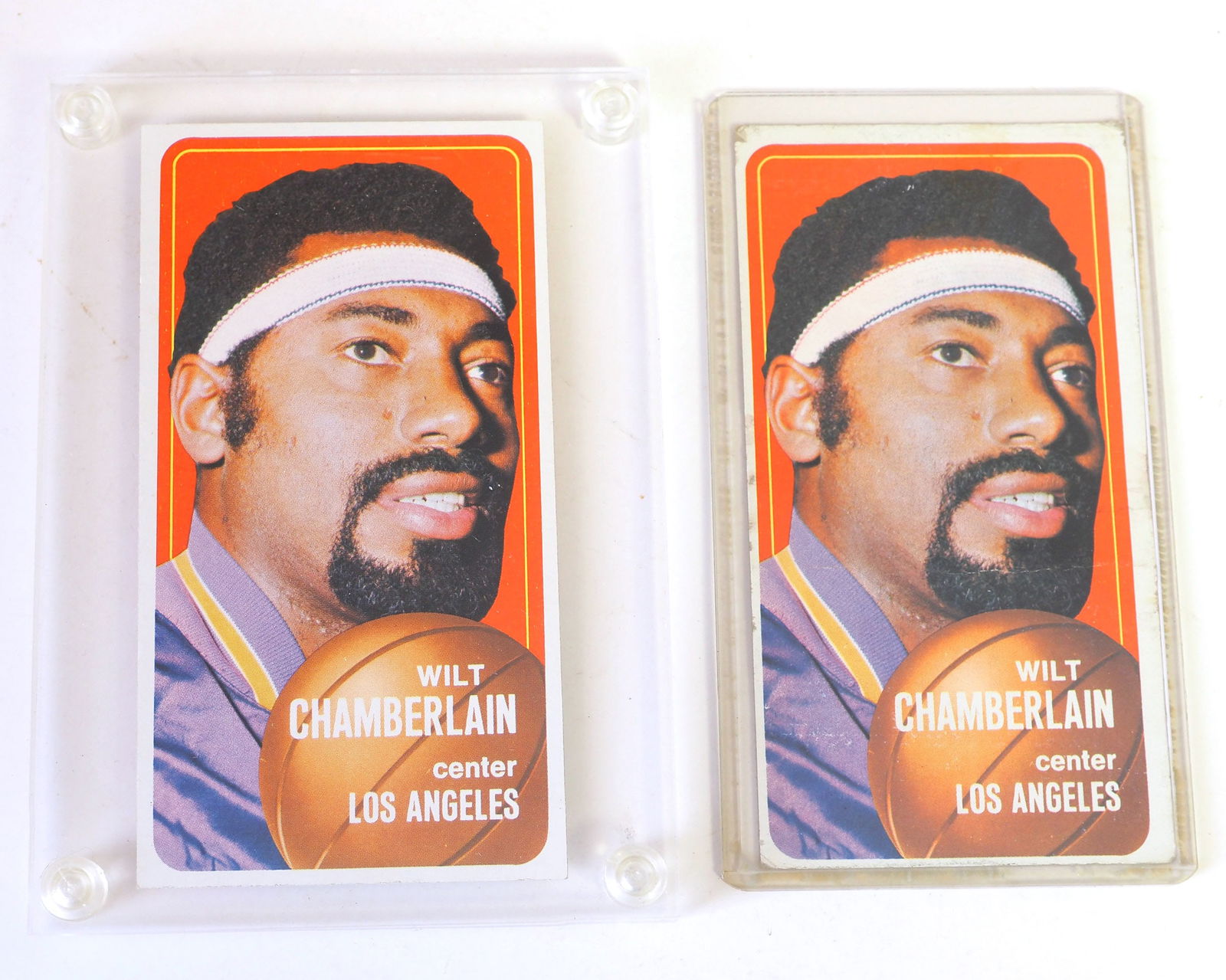 (2) 1968 Topps Wilt Chamberlain Vintage Cards Auction