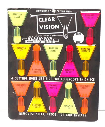 "kleer Vue" Windshield Scrapers Display