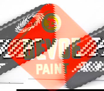 Porcelain Devoe Paints Flange Sign Auction