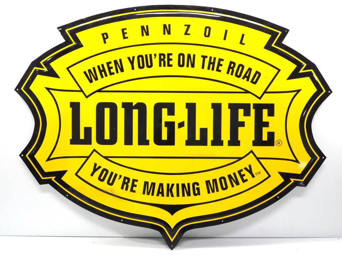 Pennzoil "long-life" Sign Auction