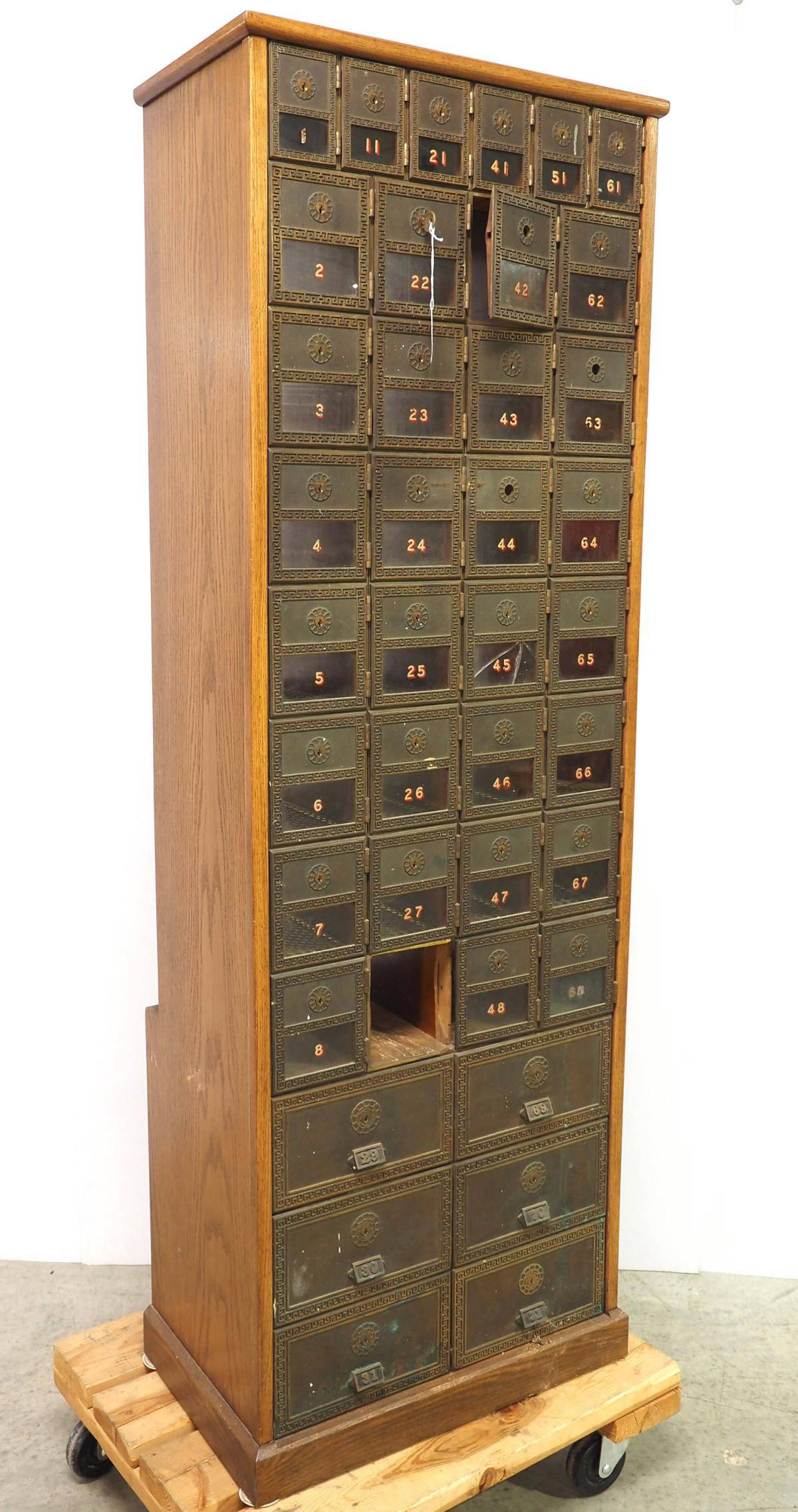 40-drawer Post Office Cabinet Auction