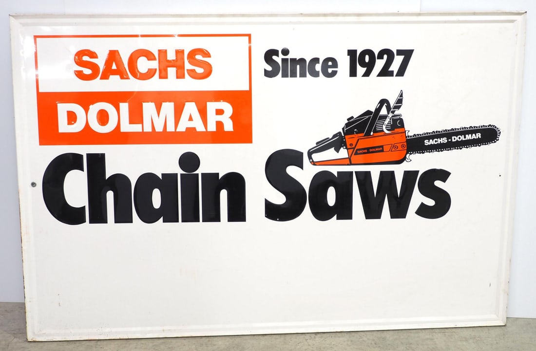 Sachs Dolmar Chain Saws Sign Auction