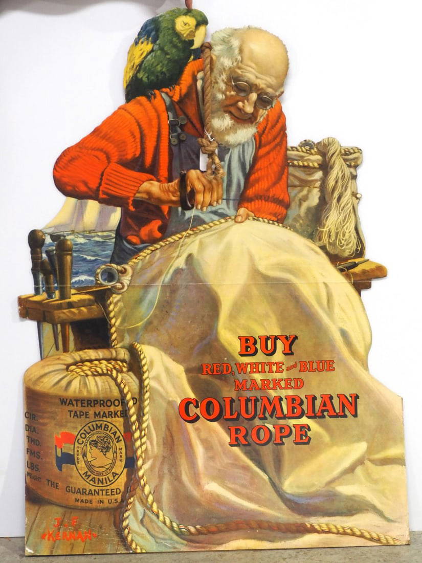 Columbian Rope Stand-up Advertisement Auction