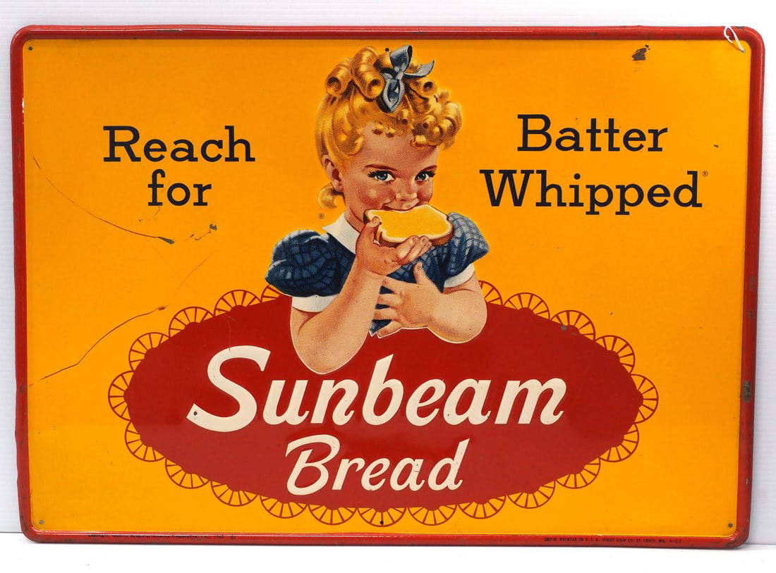 Sunbeam Bread Sign Auction