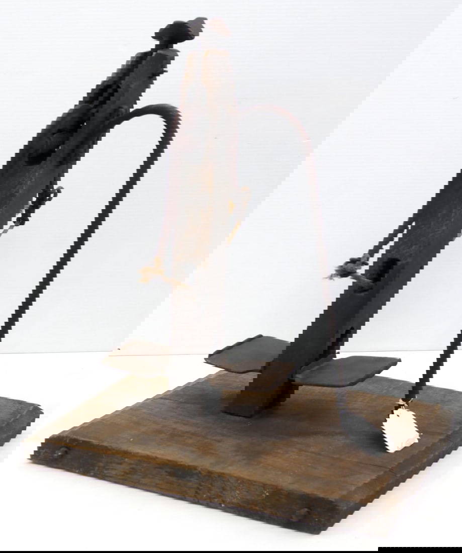 Early Unusual Foot-operated Vise? Auction