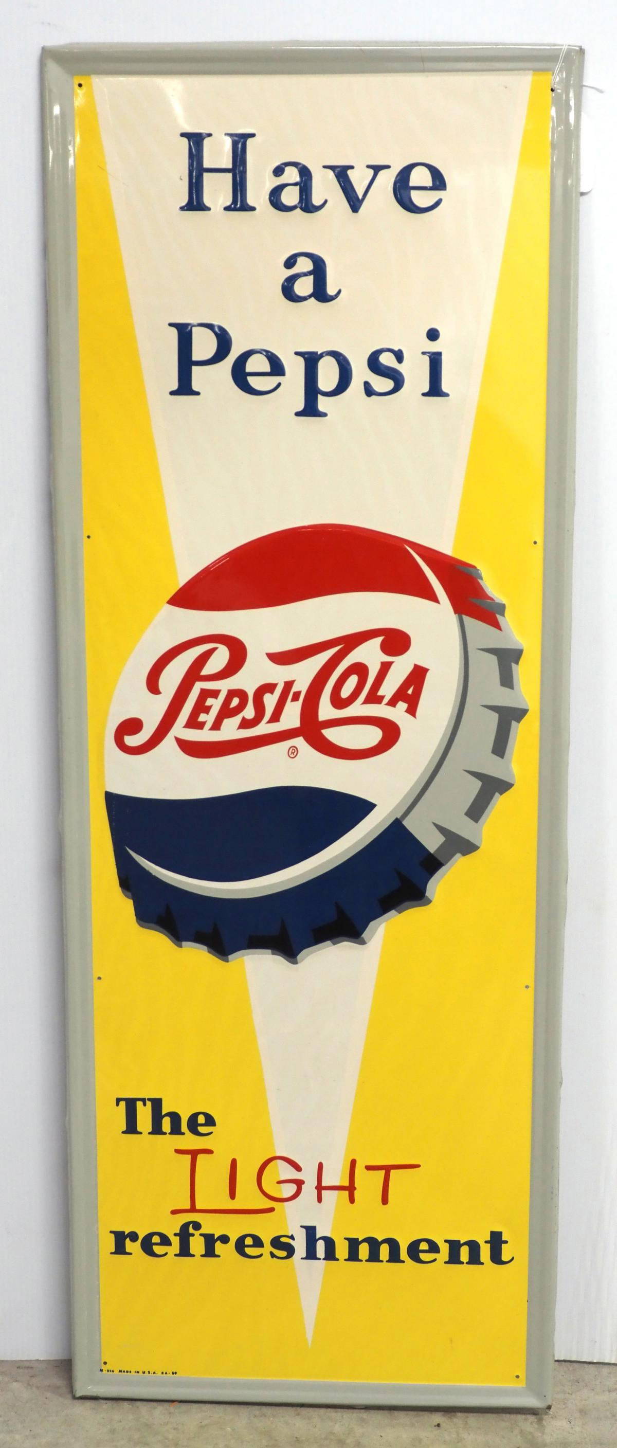 Have A Pepsi Self-framed Sign Auction