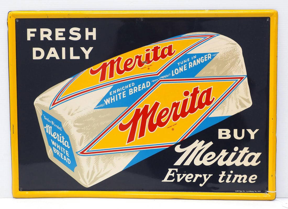 Merita Bread Self-framed Sign Auction