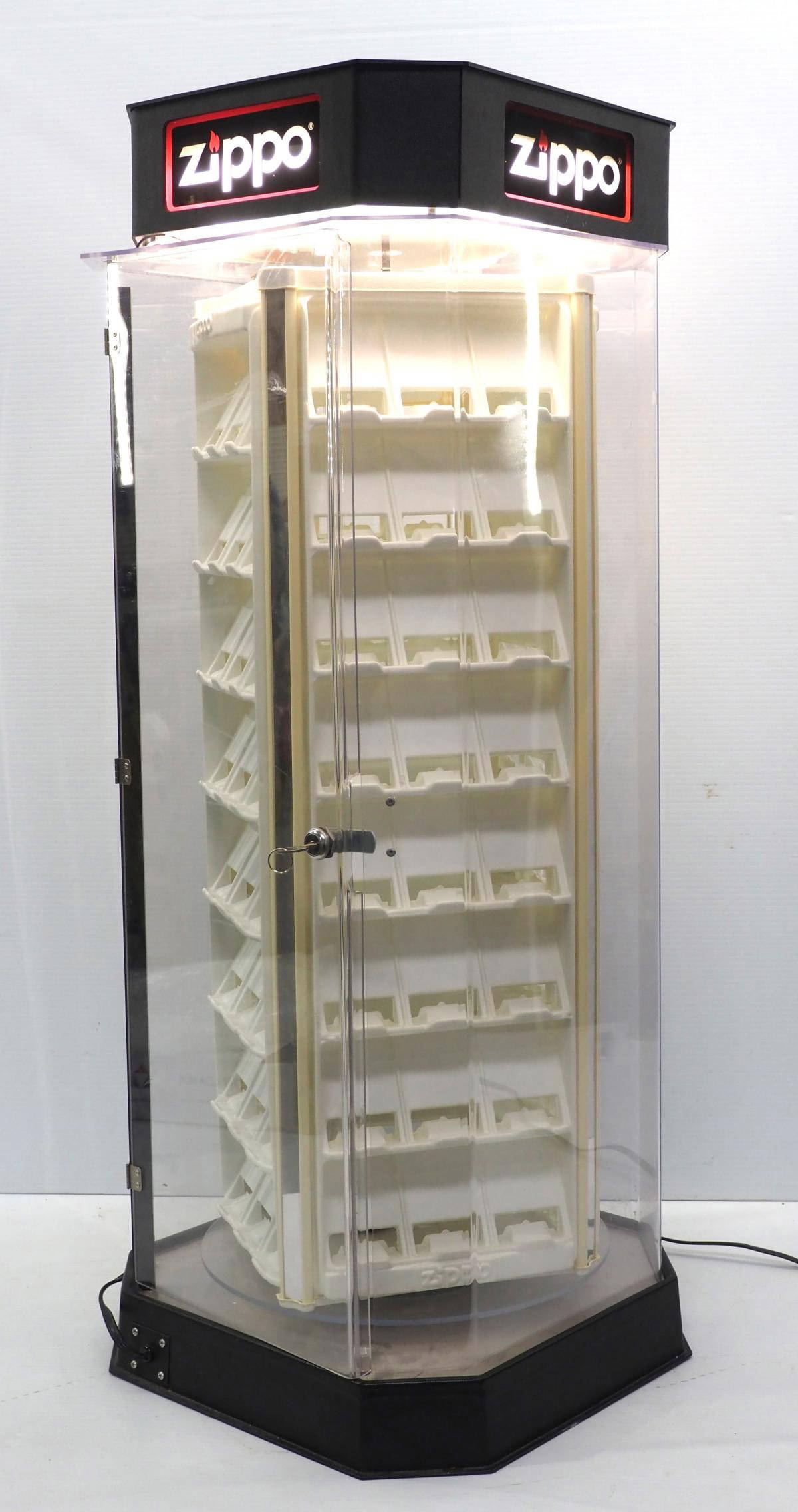 Lighted Electric Zippo Lighter Display Auction