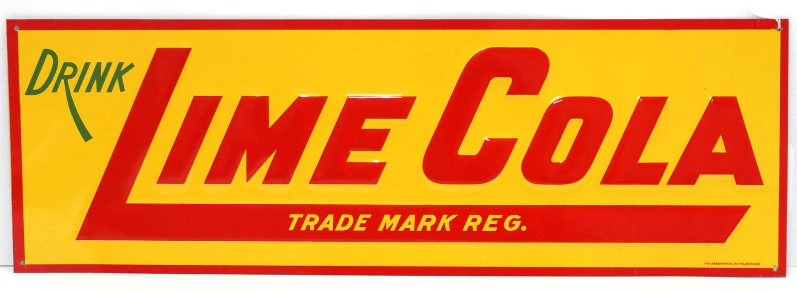 Drink Lime Cola Sign Auction