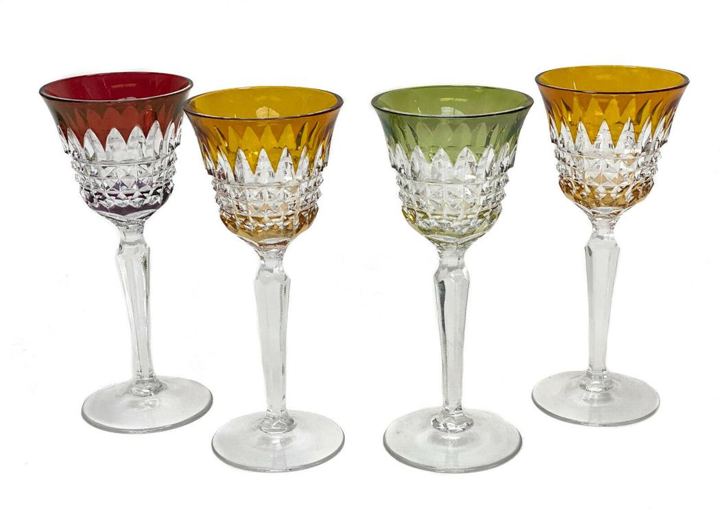 4 Continental Multi Colored Cut Glass Wine Goblets 0507 On Mar 06 2022 Taylor And Harris In Ca
