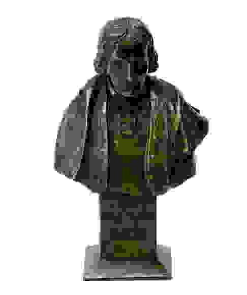 Bronze Miniature Portrait Bust Of Jose Bonifacio 1922 Artist Signed Auction