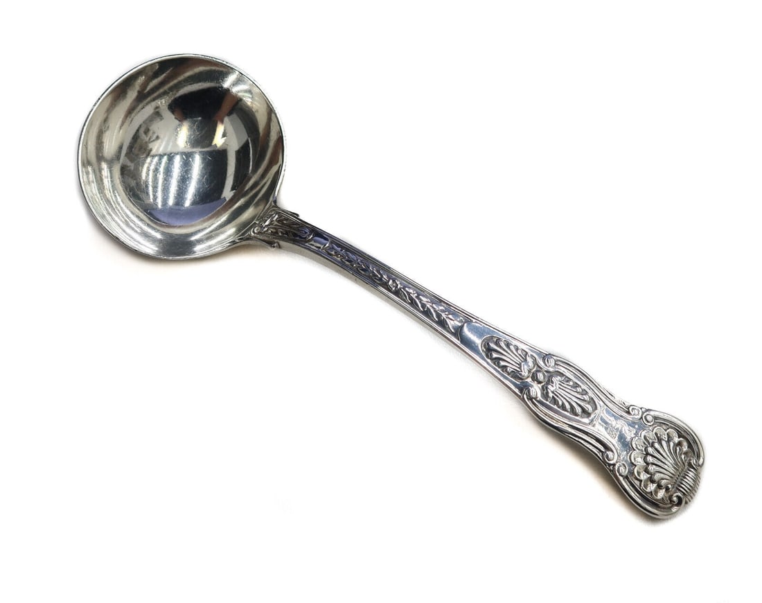 Paul Storr London Sterling Silver Sauce Ladle, 1818, Etched Flowers And ...
