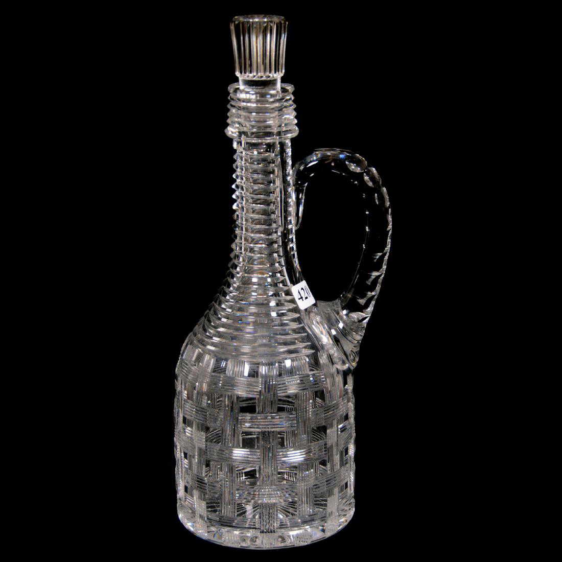 Decanter, American Brilliant Cut Glass Decanter, American Brilliant Cut Glass