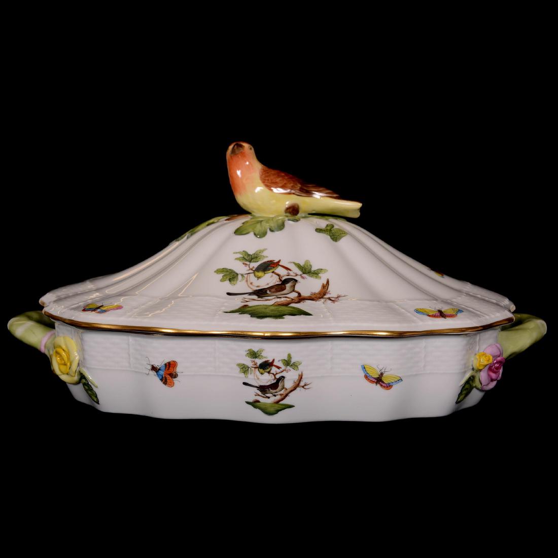 Herend Hungary Porcelain Hand Painted Covered Casserole