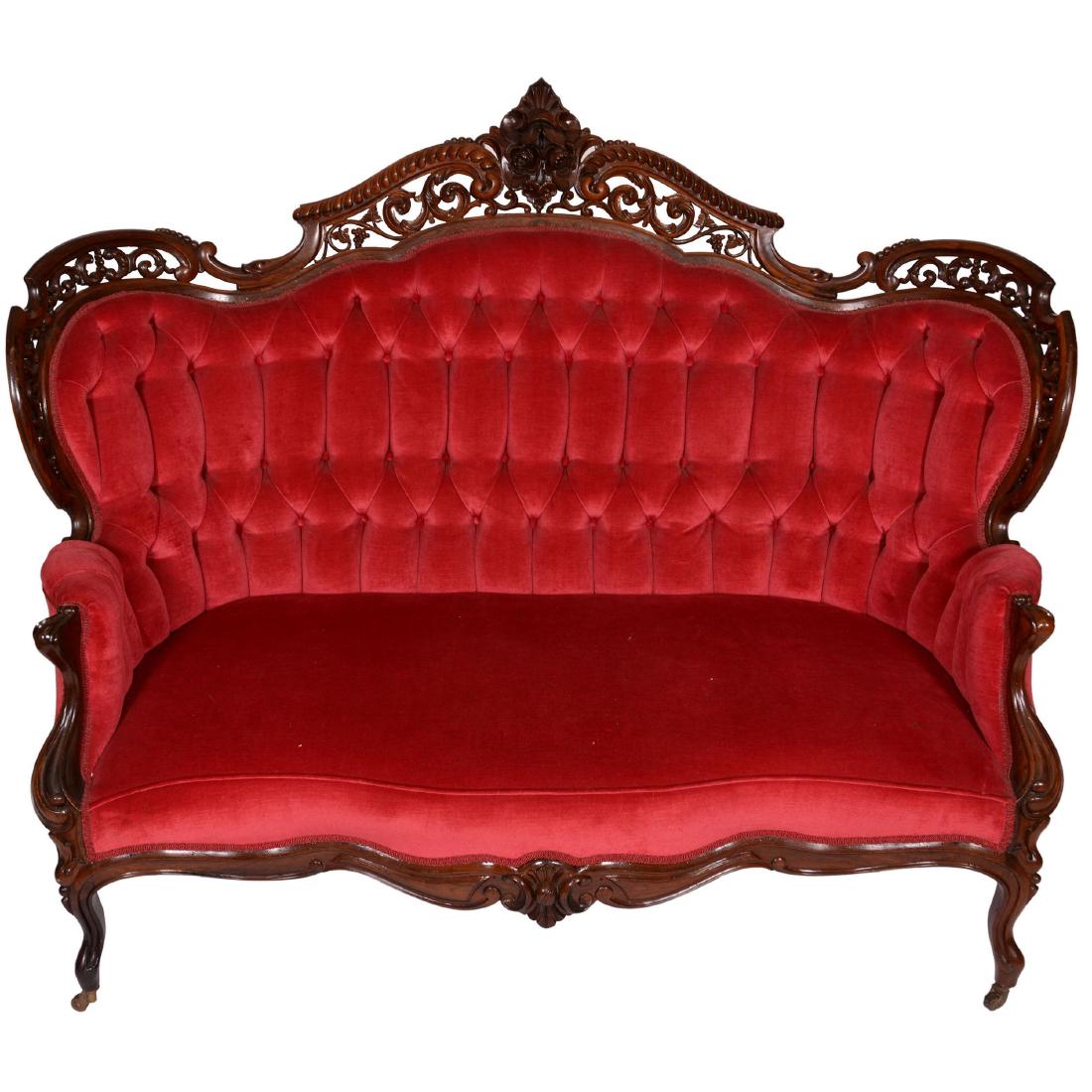 Two Piece Meeks Rococo Style Parlor Set