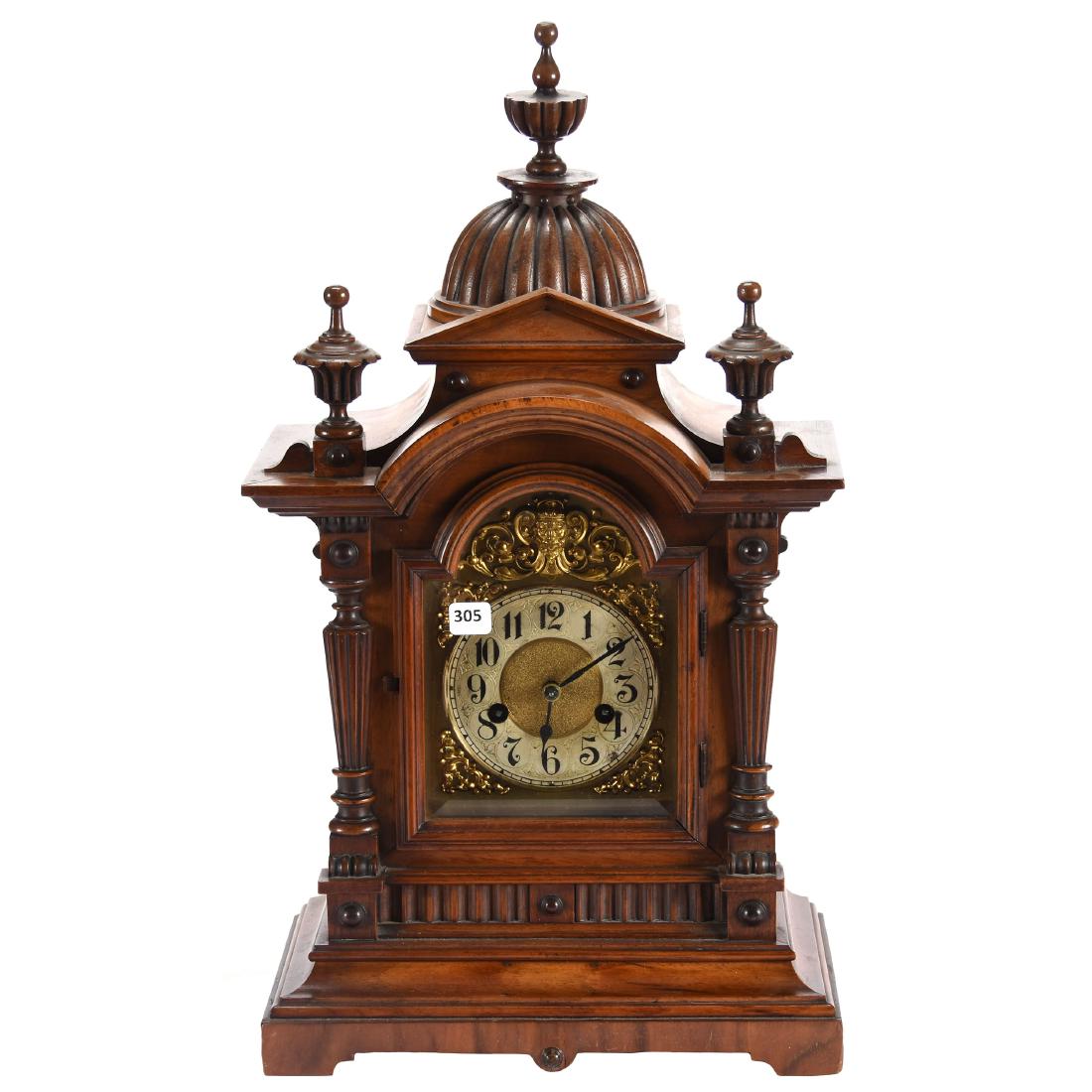 Wood Mantel Clock 21" X 12"
