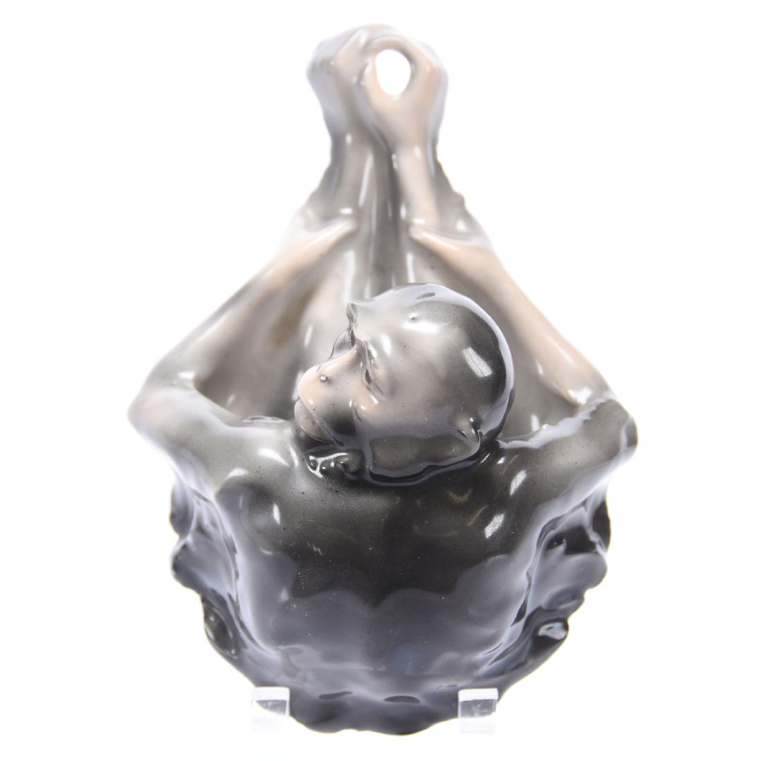 Figural Chimpanzee Wall Match Holder Royal Bayreuth