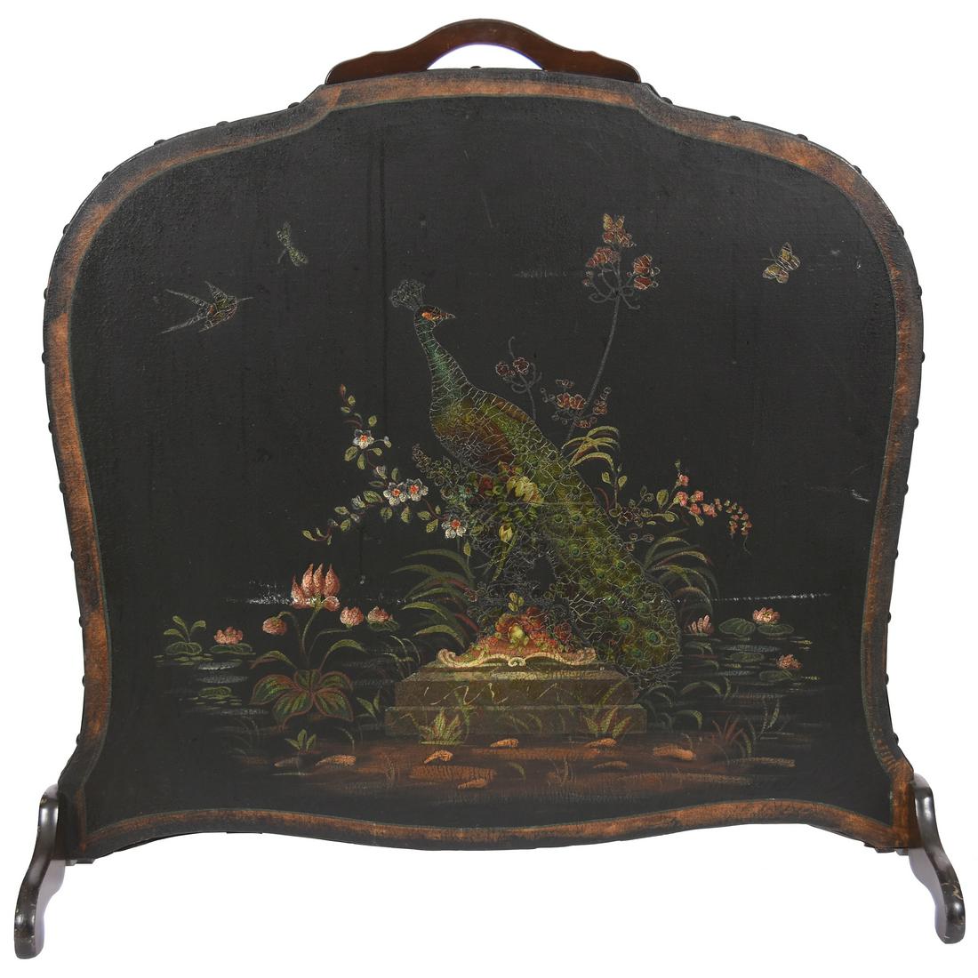 Wood & Leather Hand-Painted Fireplace Screen - Sep 07, 2019 | Woody ...