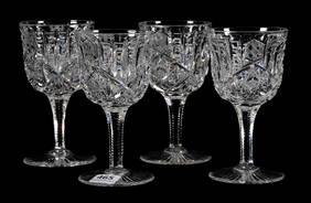 (4) Wine Stems, ABCG, Prism Pattern By Libbey - Nov 12, 2022 | Woody ...