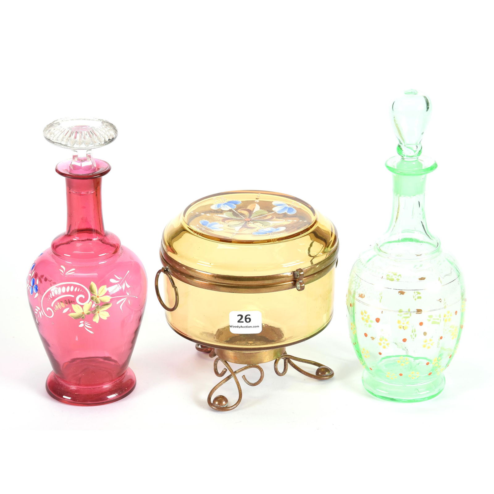 For Auction: (3) Assorted Art Glass Items (#0026) on Apr 25, 2020 ...