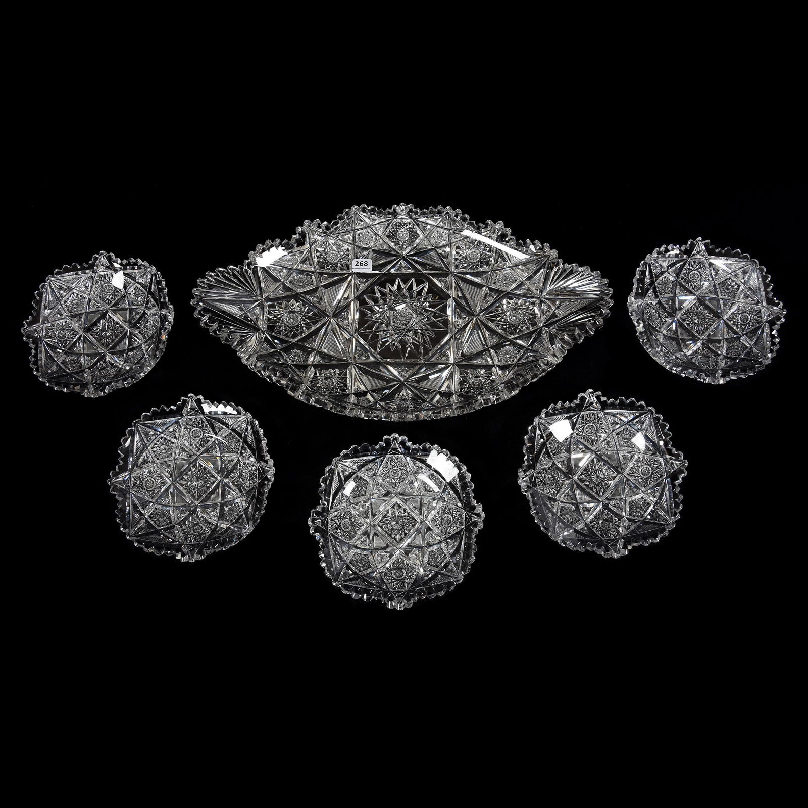 For Auction: Ice Cream Set, ABCG, Signed Libbey Colonna Pattern (#0268 ...