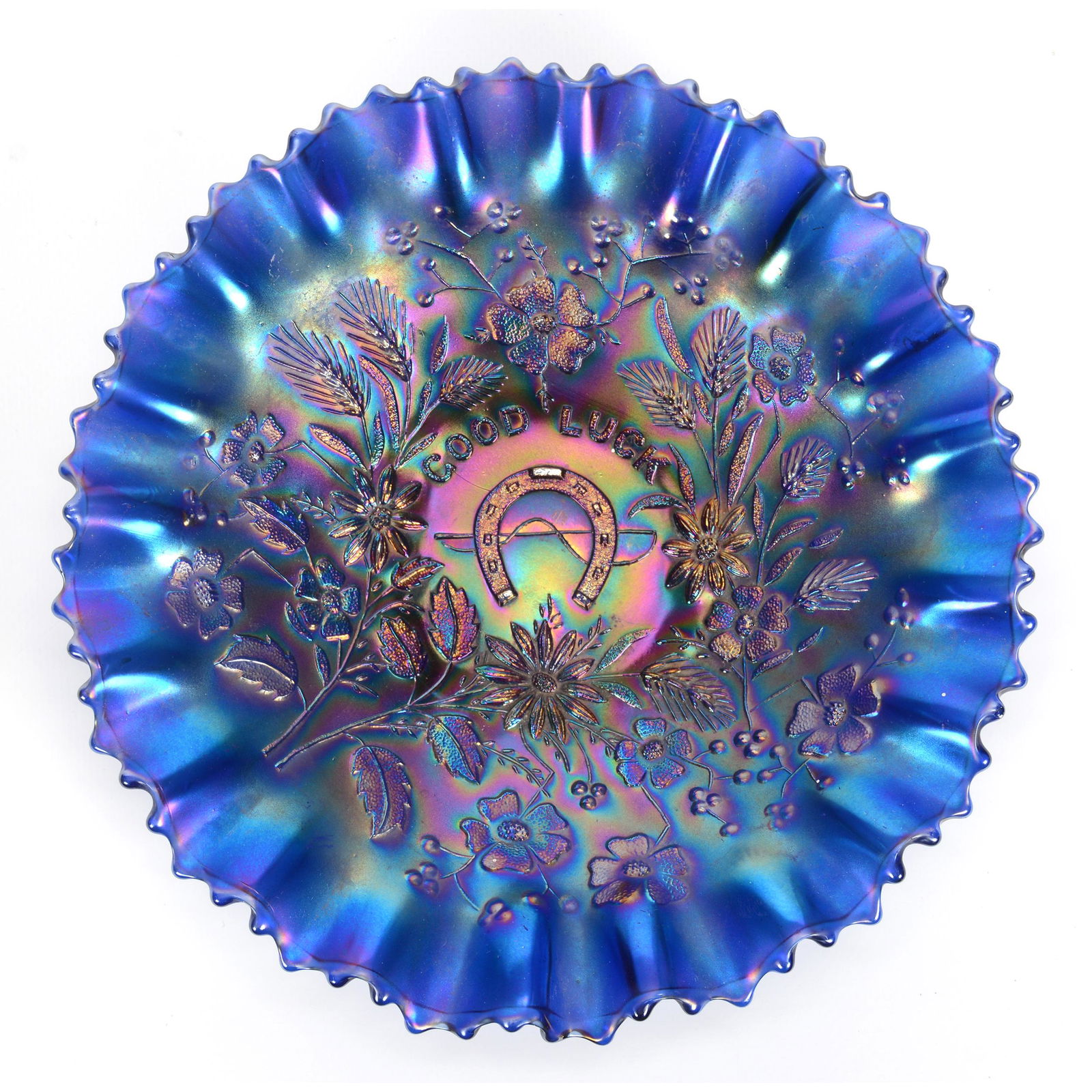 Carnival Glass Bowl, Good Luck by Northwood - Oct 24, 2020 | Woody ...