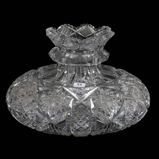 Flower Center, Abcg, Signed Libbey Empress Pattern